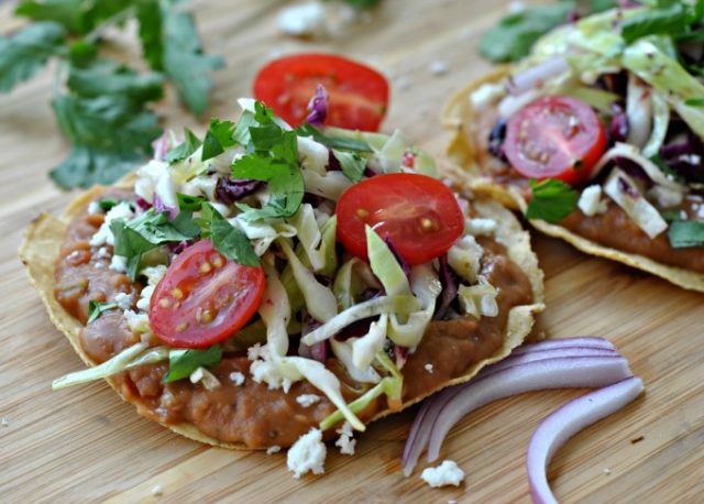 Superfast Bean Tostadas with Cabbage Slaw + Weekly Menu - Prevention RD