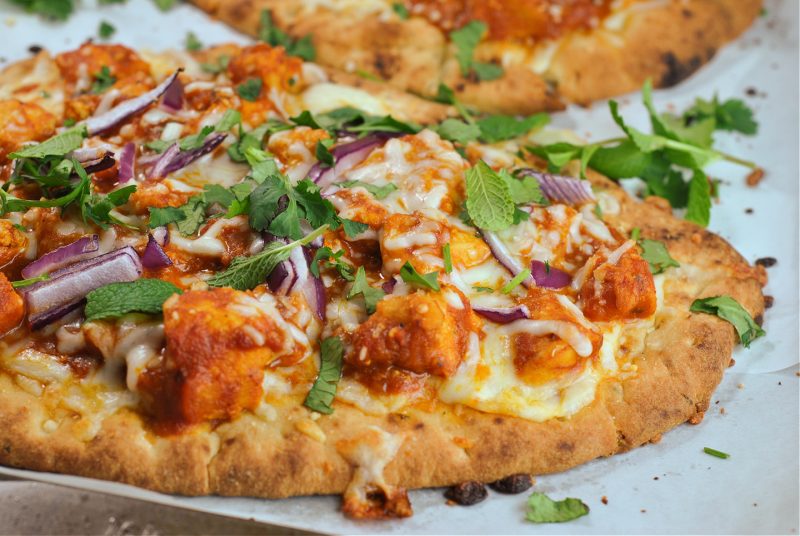 Tikka Masala Naan Pizzas - Prevention RD