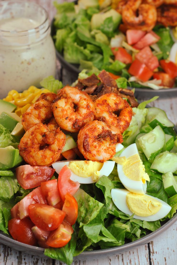 Cajun Shrimp Cobb Salad + Weekly Menu - Prevention RD