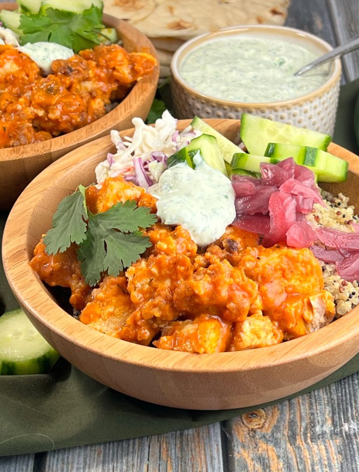 Chicken Tikka Masala Quinoa Bowls with Cilantro-Lime Crema - Prevention RD