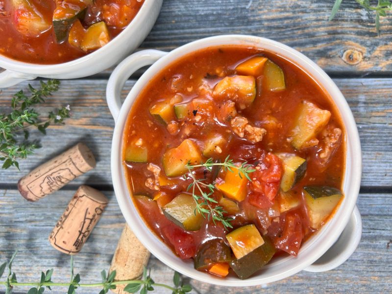 Italian Sausage and Zucchini Tomato Stew - Prevention RD