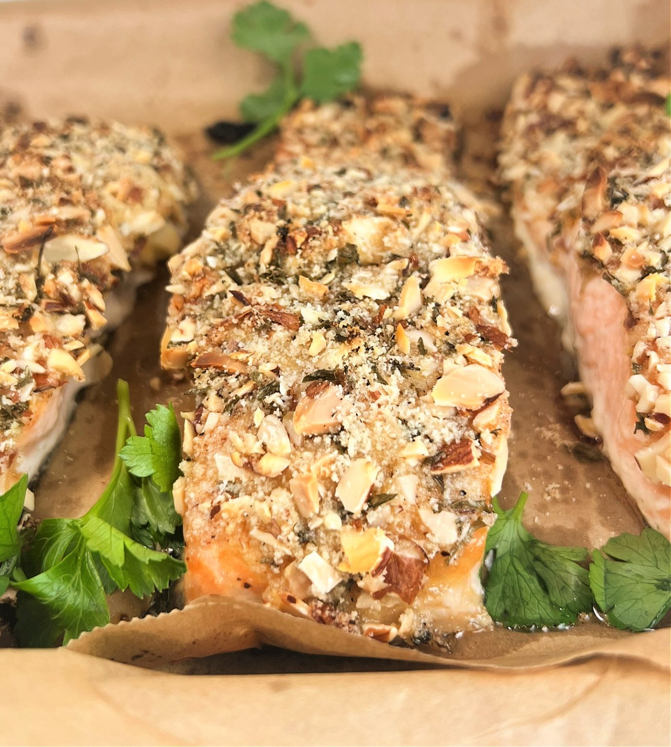 Almond Crusted Honey Dijon Salmon - Prevention RD
