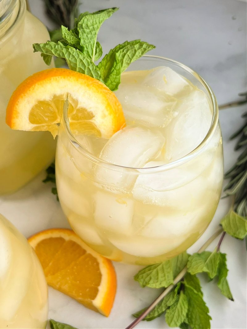 Rosemary Ginger Coconut Water Mocktail - Prevention RD